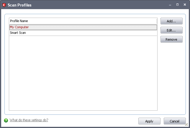 Antivirus Custom Scan Profiles – Entire PC Scan, Scan Critical Areas | Internet Security v5.9/5.10